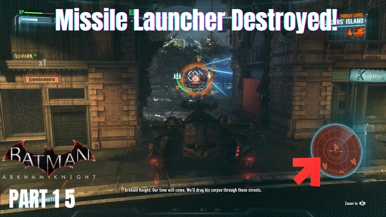 Batman Arkham Knight: Take Out the Long Range Missile Launcher | Easy ...