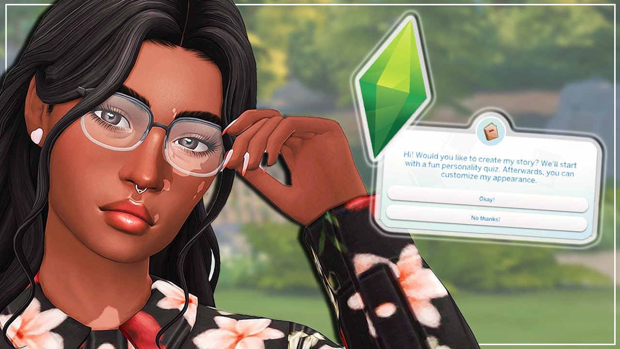 STORY MODE IN THE SIMS 4😱 ?? Using the Quiz to Create-A-Sim || The Sims ...