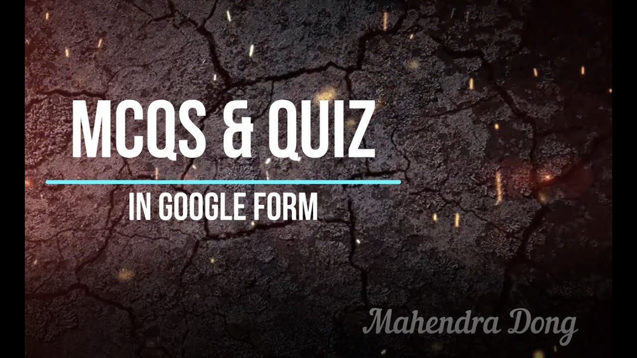 MCQs QUIZ IN GOOGLE FORM YouTube MCQs QUIZ IN GOOGLE FORM YouTube
