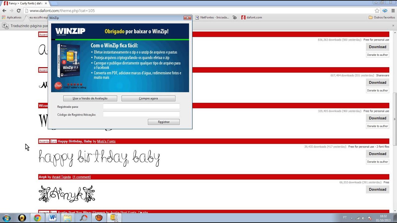 Como baixar e instalar fontes no dafont.com - YouTube