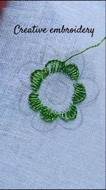Flower # design # simple embroidery # hand embroidery # simple stitch ...