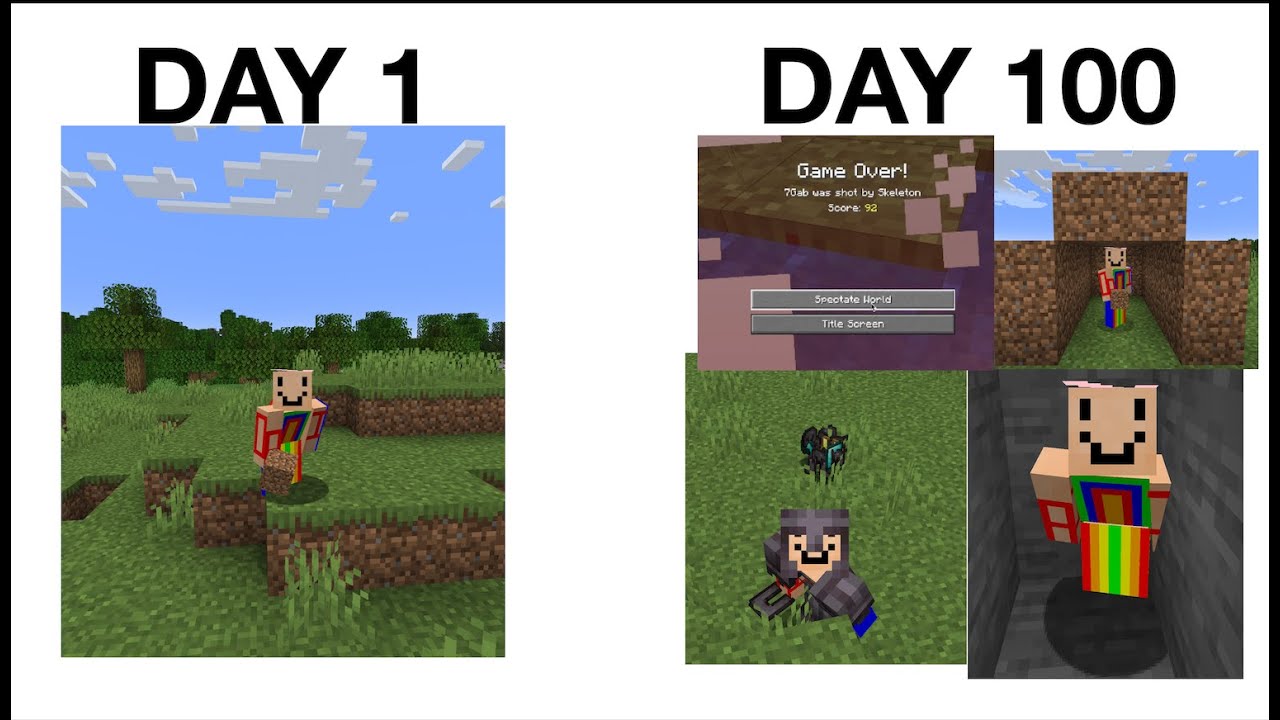[Minecraft Stereotypes] 100 Days in hardcore minecraft - YouTube