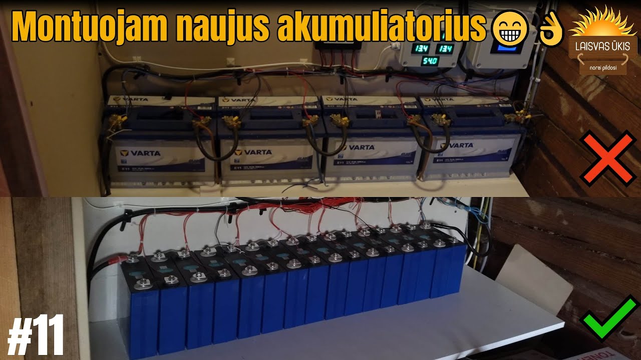 Montuojam naujus akumuliatorius 😁 👌 #11 - YouTube