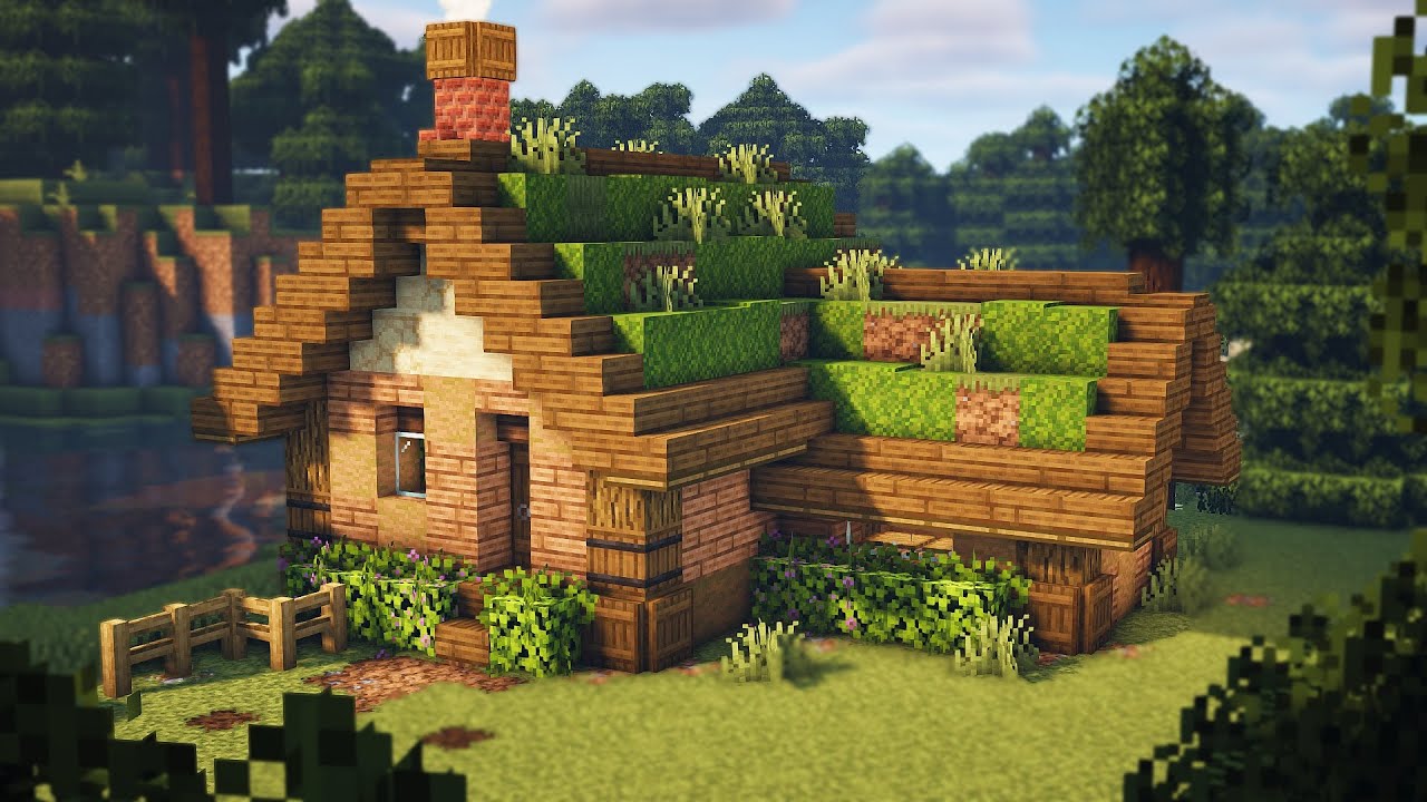 Minecraft | How to build a Cottage -Tutorial - YouTube