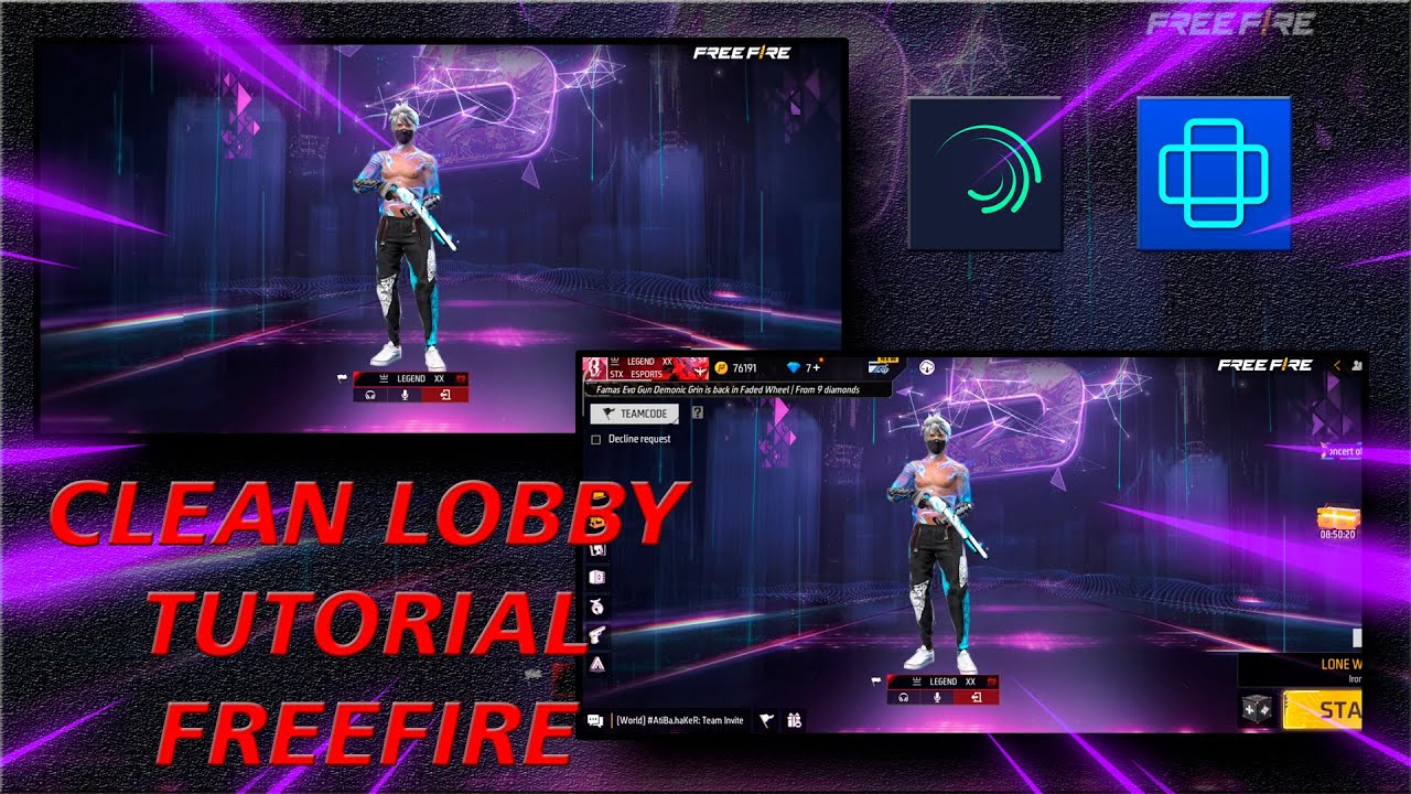 Clean Lobby For Free Fire Alight Motion | Free Fire Lobby Edit Tutorial ...