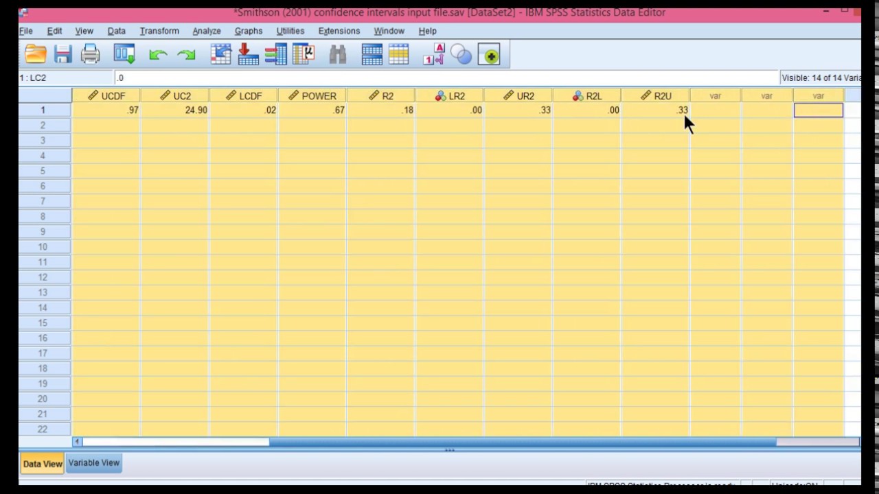 Multiple R2 Confidence Intervals - SPSS - YouTube