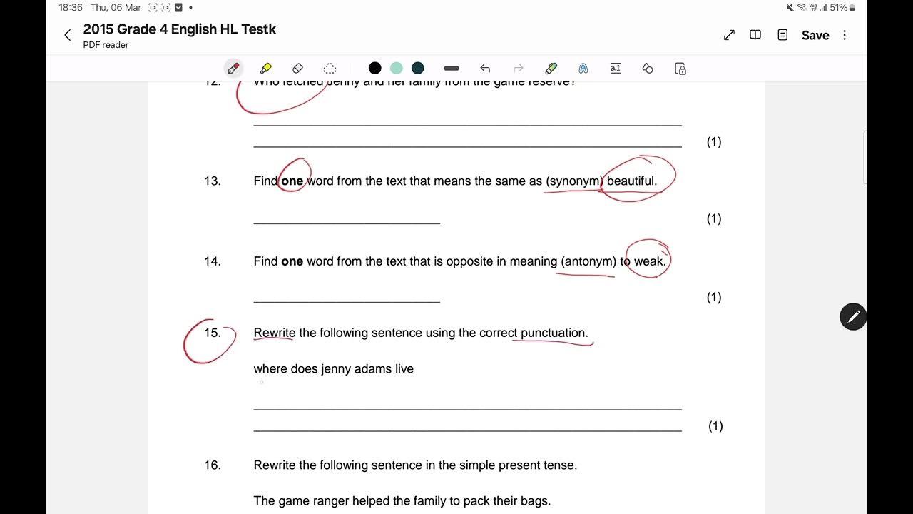 English HL Test Prep Grade 4 - YouTube