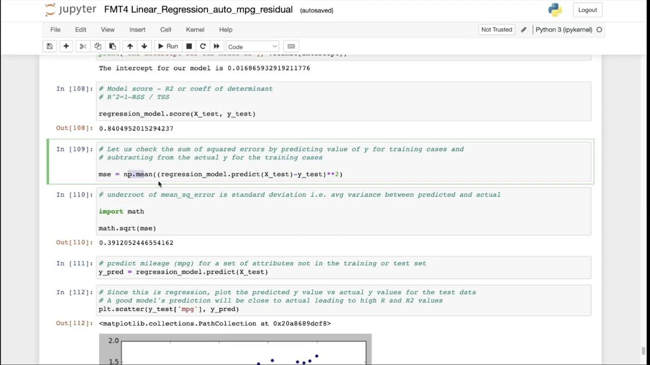 FMT 4 Residual | Linear Regression | Artificial Intelligence | talks ai - YouTube