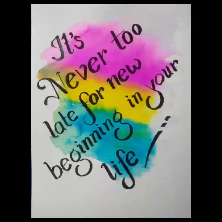 Easy Brush Pen Quotes Writing - YouTube