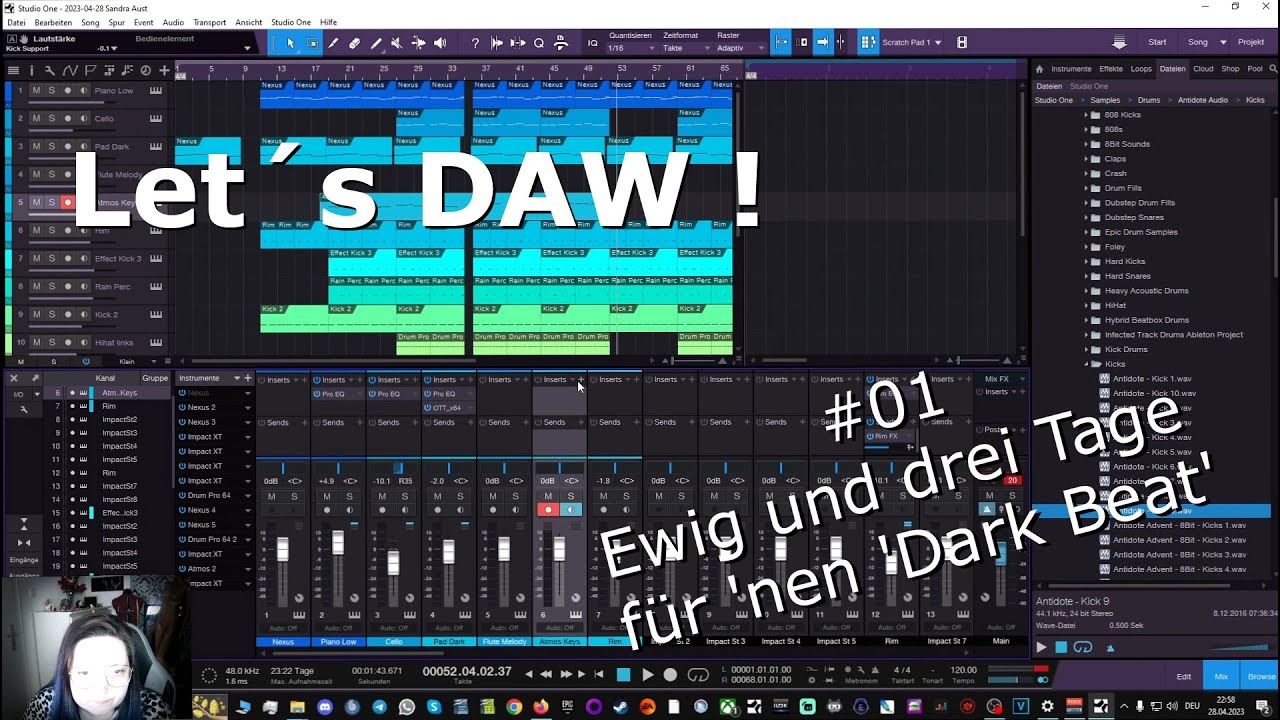 Let's DAW - 01 - Ewig und drei Tage für 'nen 'Dark Beat' - YouTube