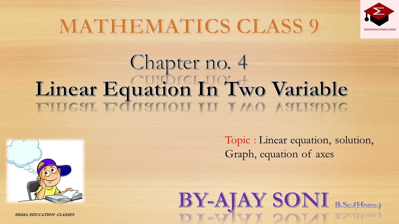 Linear Equation In Two Variable ||class-9 || MATHS || NCERT || Chapter ...