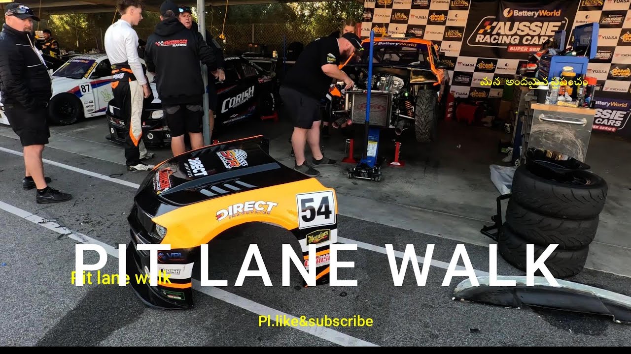 Pit lane walk and sports cars on display at Carco Raceway,Perth ...