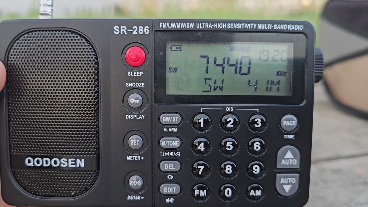 Qodosen SR-286. 7440 kHz Radio New Zealand National. 50 kW - YouTube