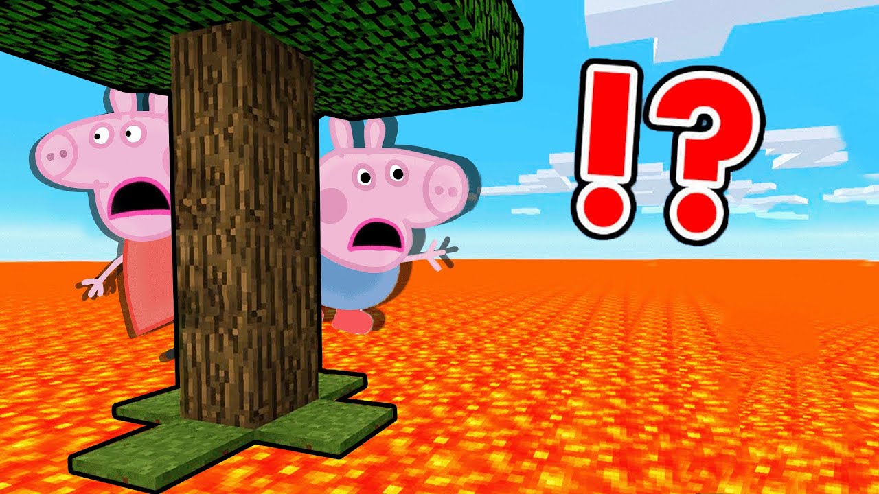 Peppa Pig Play Minecraft But, Lava Rises Every Minute! - YouTube