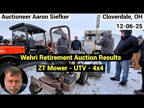 Auction Results - Auctioneer Aaron Siefker Selling at the Wehri Auction - 12-06-25