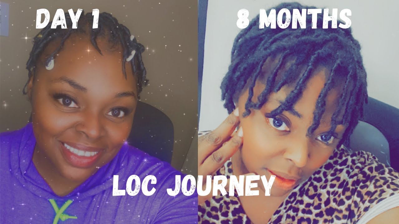 VISUAL 8 MONTH LOC JOURNEY | SHORT STARTER LOCS 4/C HAIR - YouTube