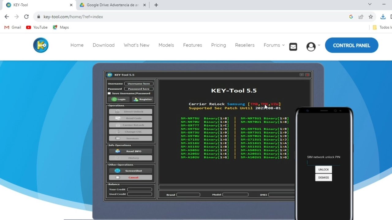 Actualización Herramienta Key-Tool Carrier Relock Samsung Tmobile ...