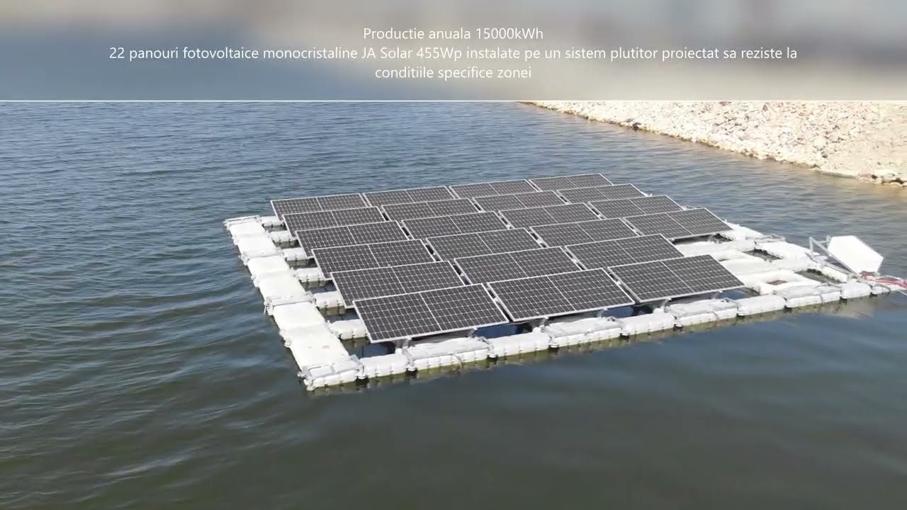 Sistem fotovoltaic plutitor - YouTube