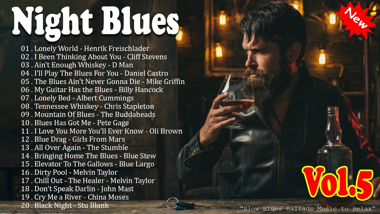 Night Blues Music 🎼 Slow Blues Compilations ~ Relaxing Blues Music For ...