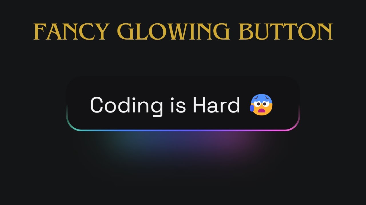 Fancy Glowing Button Html And Css Youtube