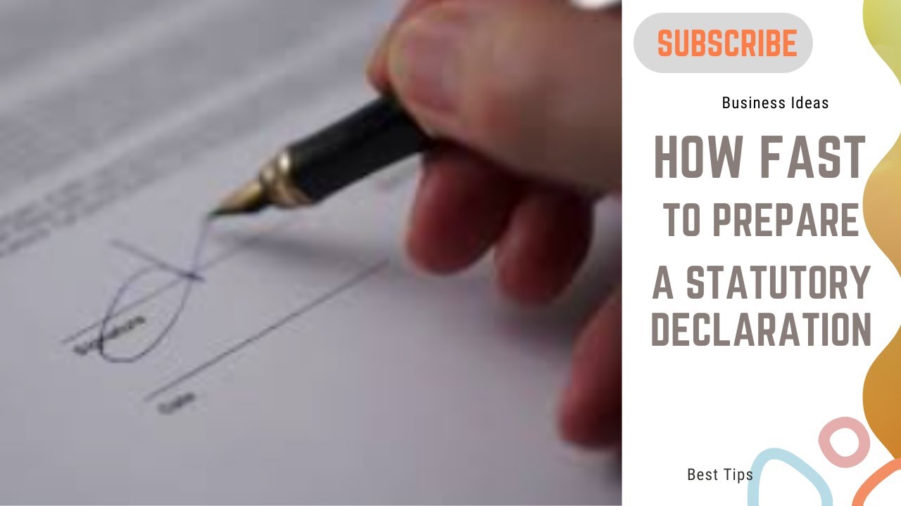 How Fast to Apply for Statutory Declaration for Change Name - YouTube