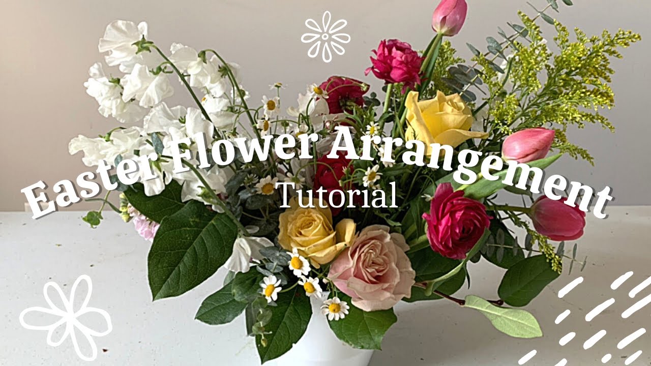 Easter Flower Arrangement Tutorial | How to Make a Flower Centerpiece ...