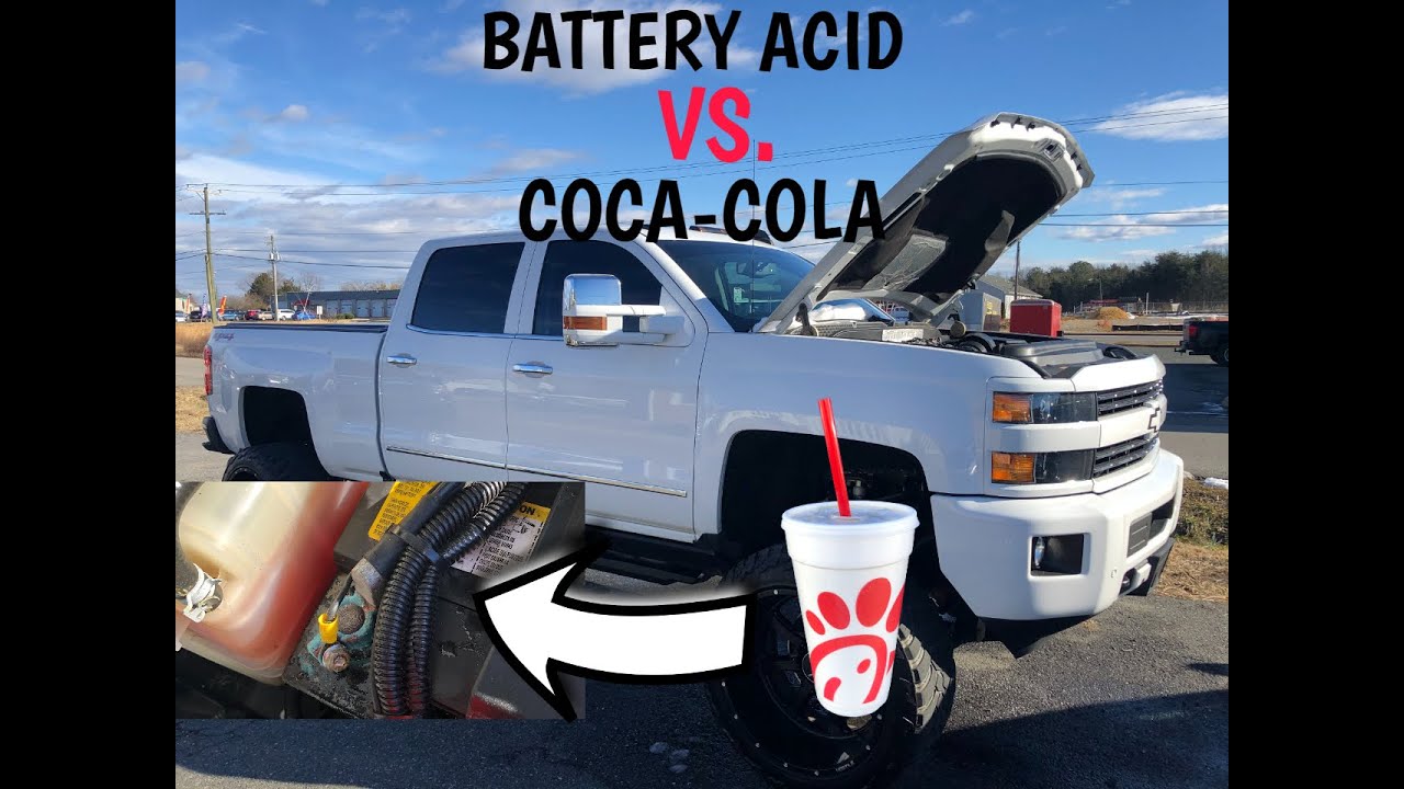 COCA COLA VS BATTERY - 2017 DURAMAX BATTERY CORROSION (PART 1) - YouTube