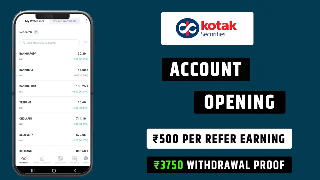 Kotak securities account Opening | Kotak securities refer and earn ...