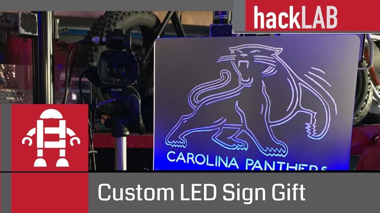 Custom Laser Cut LED Light - YouTube