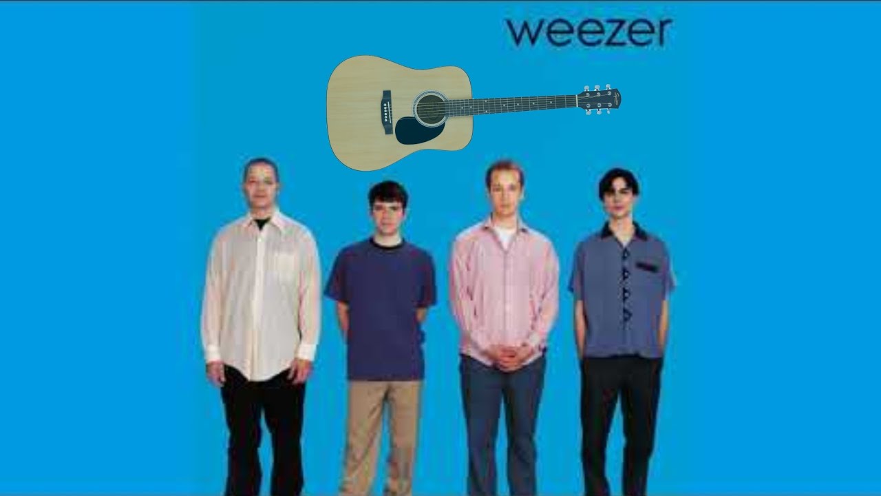 Playing the Weezer riff. acoustic - YouTube