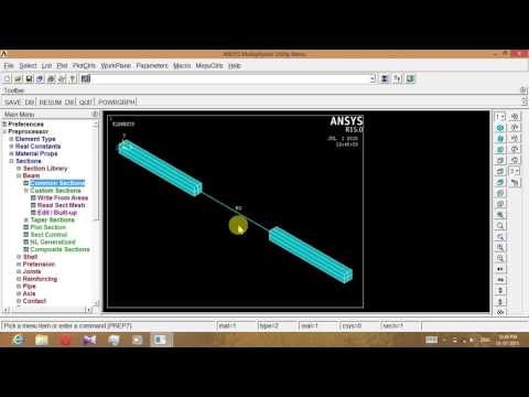 spring and damper combination apdl analysis - YouTube