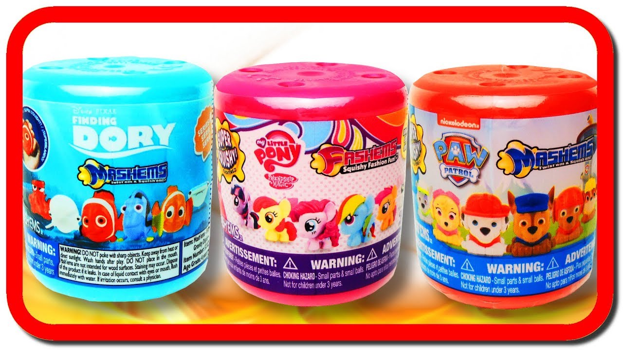 Mashems Fashems Toys Opening Finding Dory Paw Patrol My Little Pony MLP ...