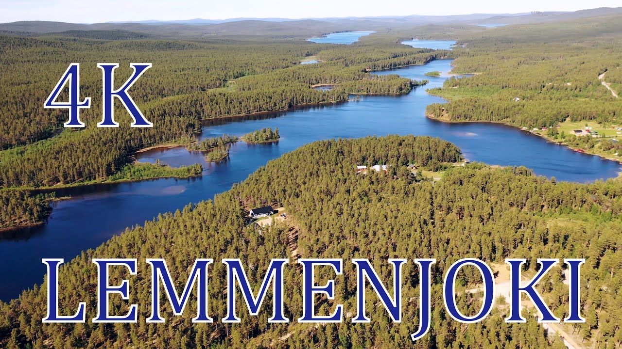 Lemmenjoki FINLAND from air - Lemmenjoen kansallispuisto - YouTube