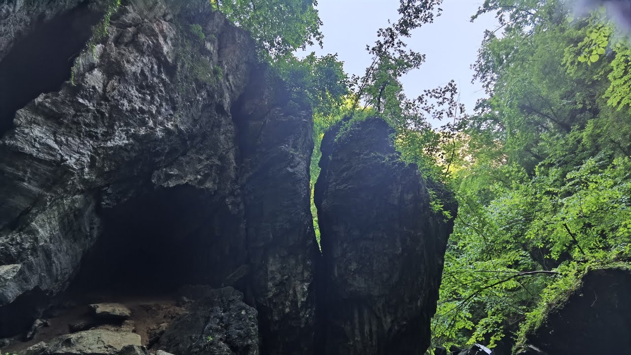 Ponicova cave.A walk on a wild Route to a natural cave and a crashed ...
