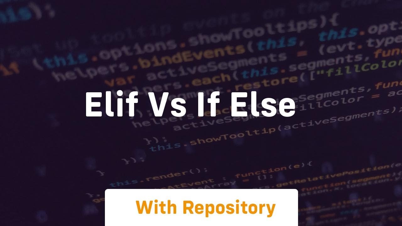 elif vs if else - YouTube
