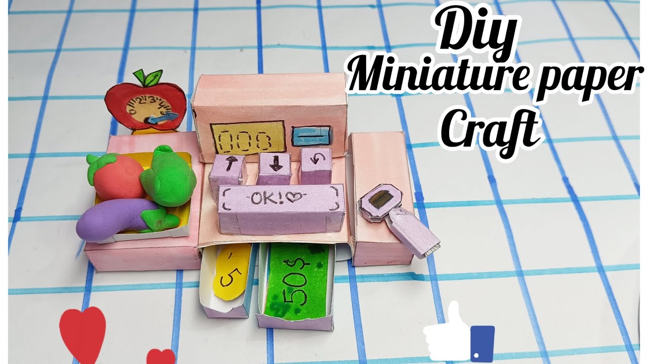 Diy miniature paper craft / suhema art /easy craft / how to make a ...