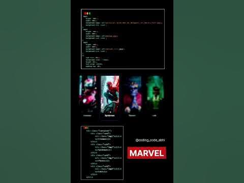 Marvel hover effect using #css grid areas and #html5 semantic elements🚀#htmlcss #html5css3 # ...