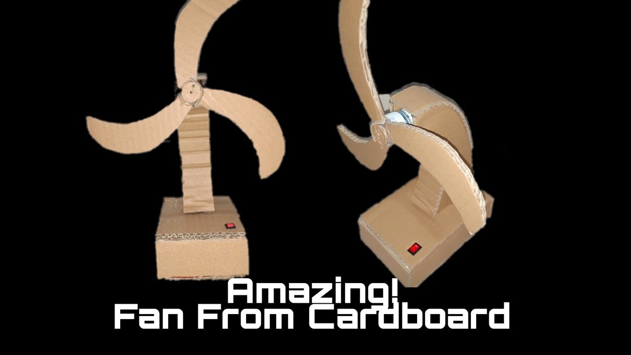 Cara Membuat Kipas Angin dari Kardus | DIY Crafts Cardboard Fan - YouTube