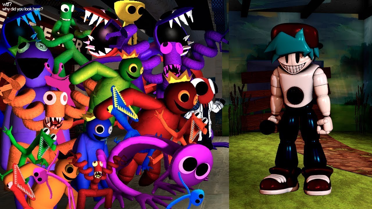 Animatronic BF Swaps Boyfriend but vs Rainbow Friends All Phases ...