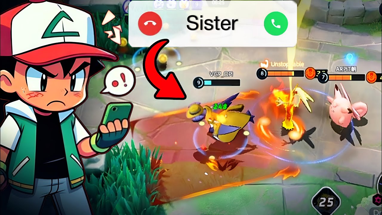 Worst time to Get a Call 😓📵 | Pokemon unite - YouTube