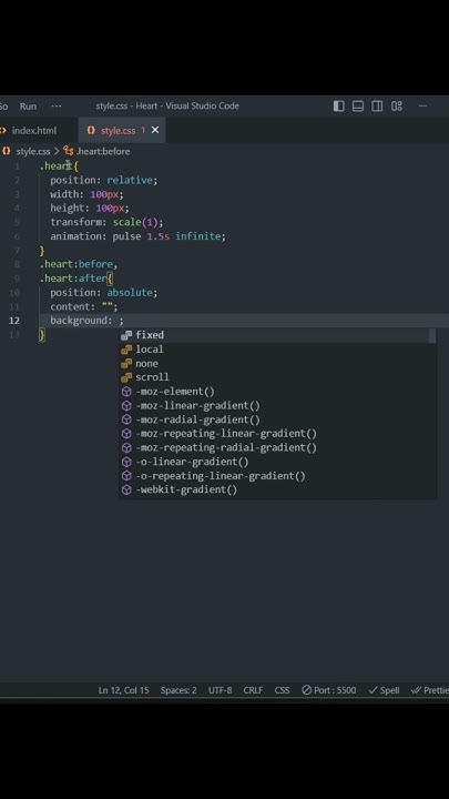 Heart Beat with HTML and CSS #shorts #short - YouTube