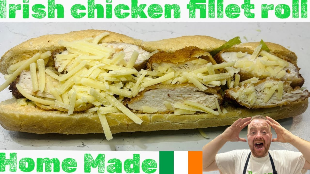 Irish | Hot chicken fillet roll | Homemade |Lunch time staple - YouTube