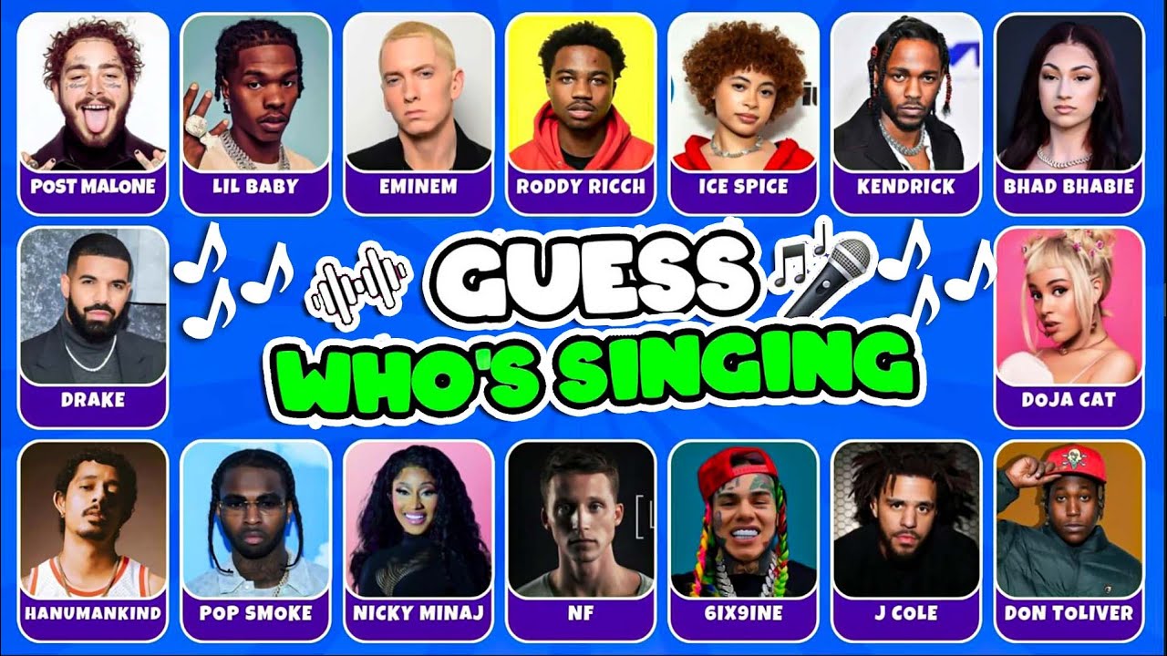 Guess Who is singing🎵 ⭐ Most Viral Rapper Songs | (99.9% Will Fail ...