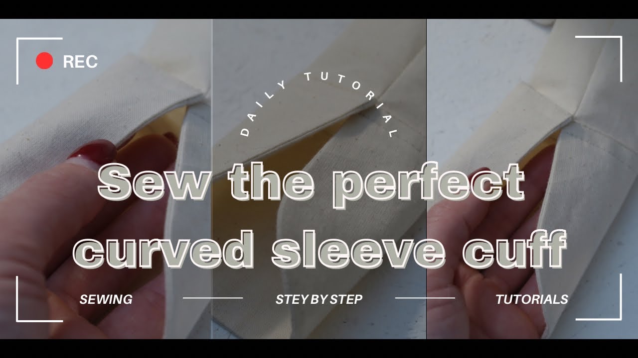 Sew the perfect curved sleeve cuff. #youtubetutorial #sewingtutorial # ...