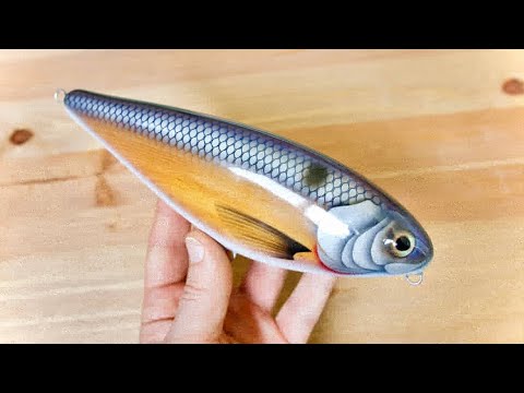 Lure painting | lets paint a threadfin shad - YouTube
