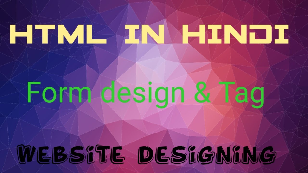 HTML Form design in hindi|| Registration form||HTML website design ...