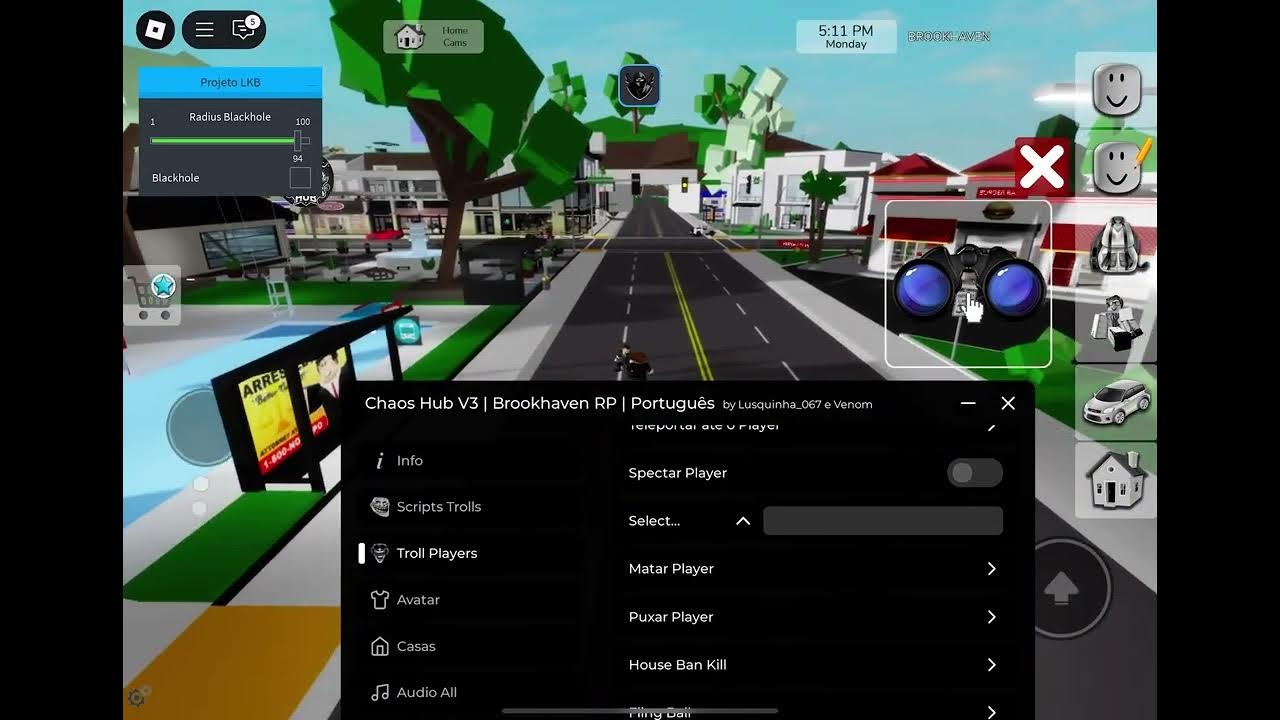 Roblox Fe Script Showcase | Chaos Hub V3 | BrookHaven - YouTube