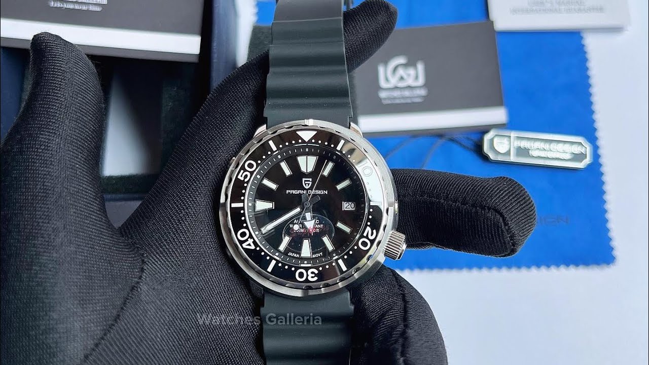 Pagani Design PD1695 Tuna Black Rubber Strap | Automatic Japan ...