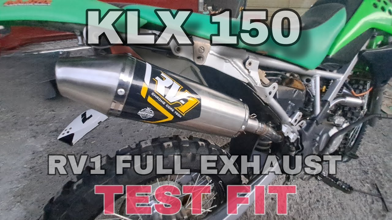 KLX 150 RV1 Full Exhaust System | Test Fit - YouTube