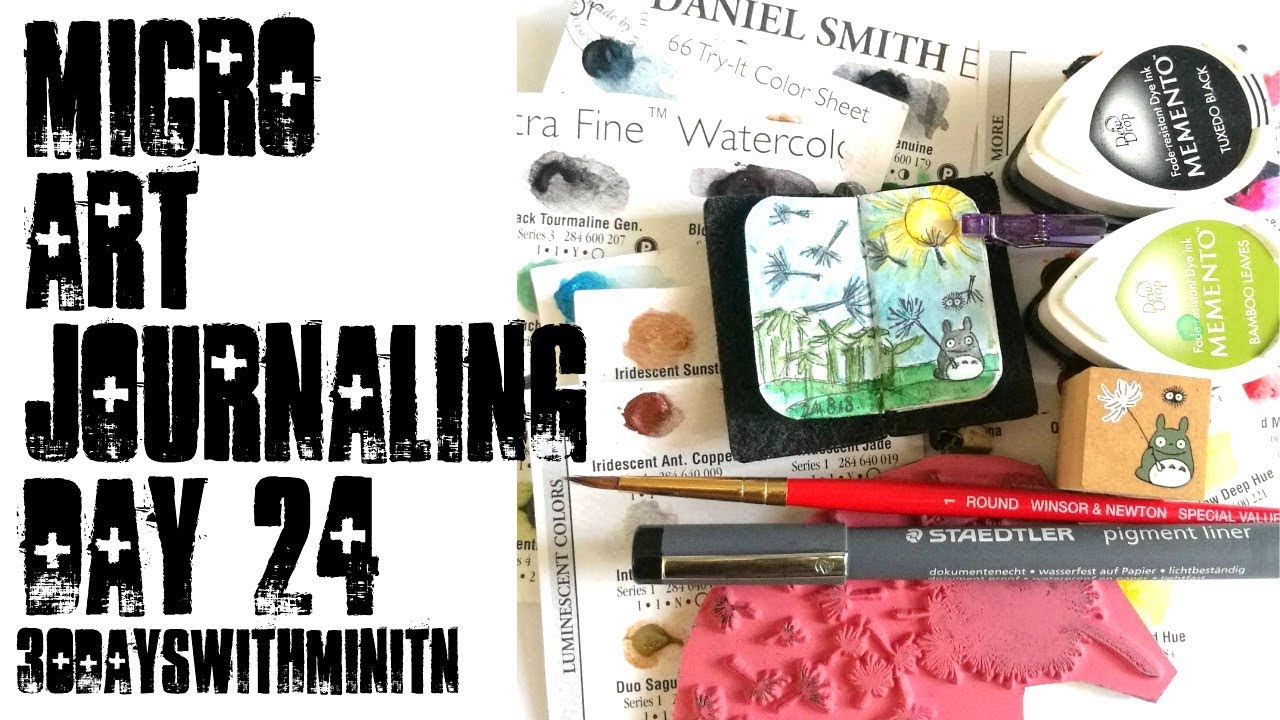 Micro Art Journaling Day 24 - YouTube